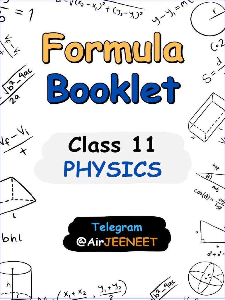 Complete 11 Physics Formula Booklet | PDF