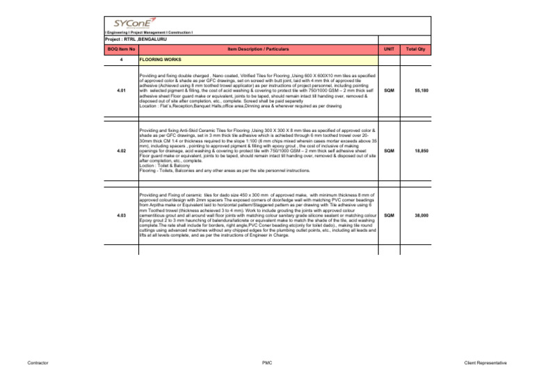 Flooring (Vitirified & Ceramic) | PDF