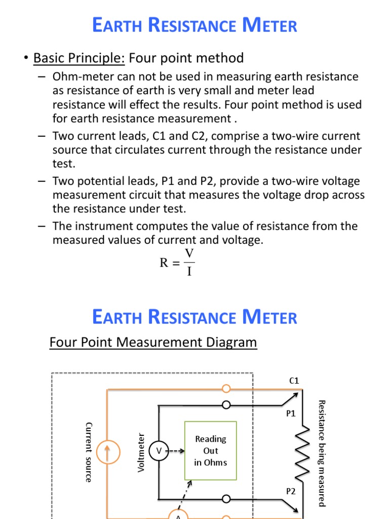 Earth Resistance Measurement Methods | PDF