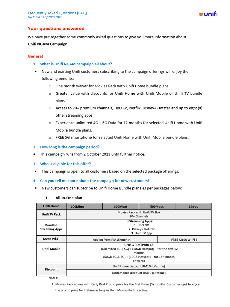 FAQ NGAM Campaign | PDF