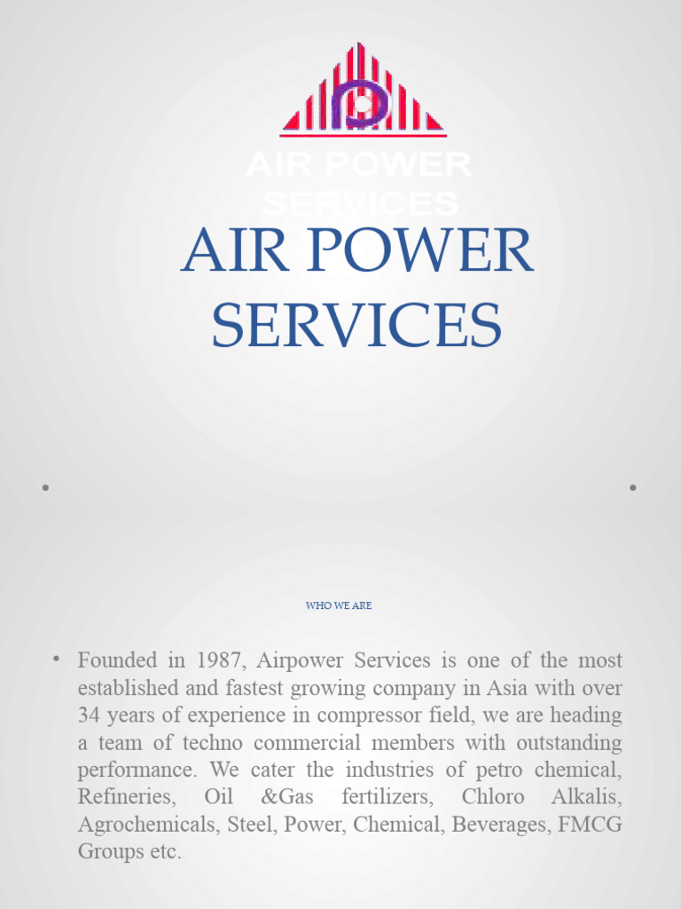 Air Power Services Overview | PDF | Piston | Pump