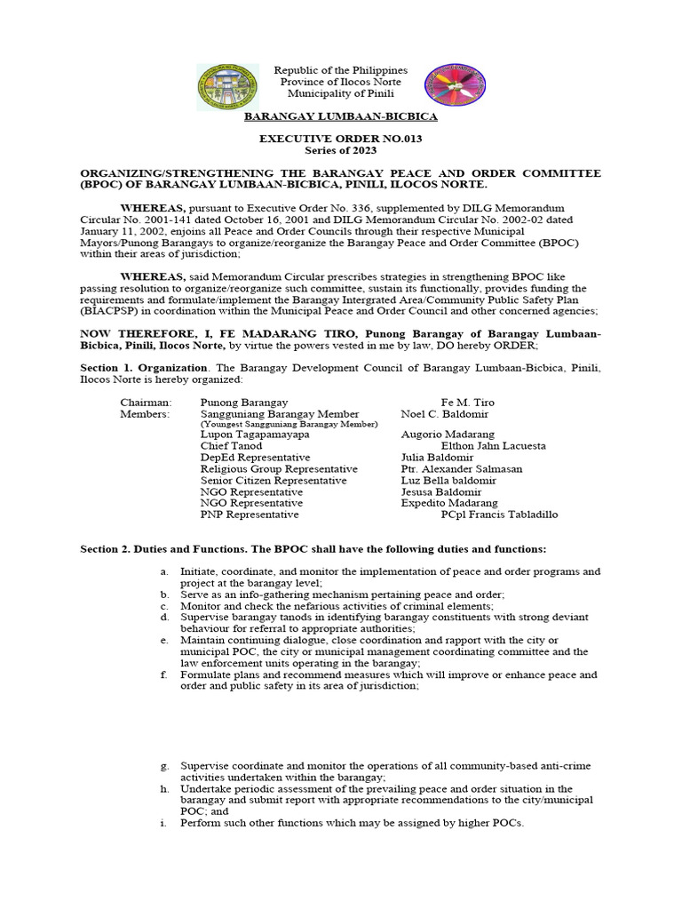 Eo Bpoc | PDF | Government | Justice