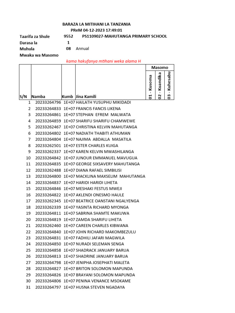 Results Template | PDF