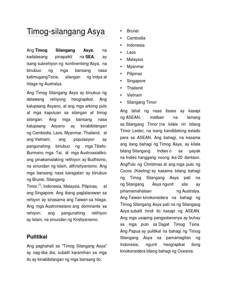 Timog | PDF