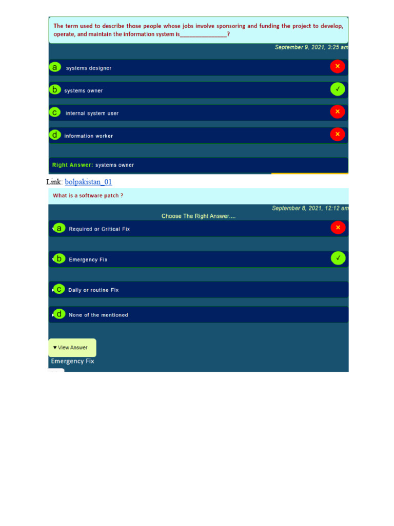 Information Systems MCQs Compilation | PDF