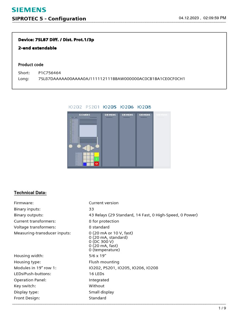 7sl87-Order Code | PDF