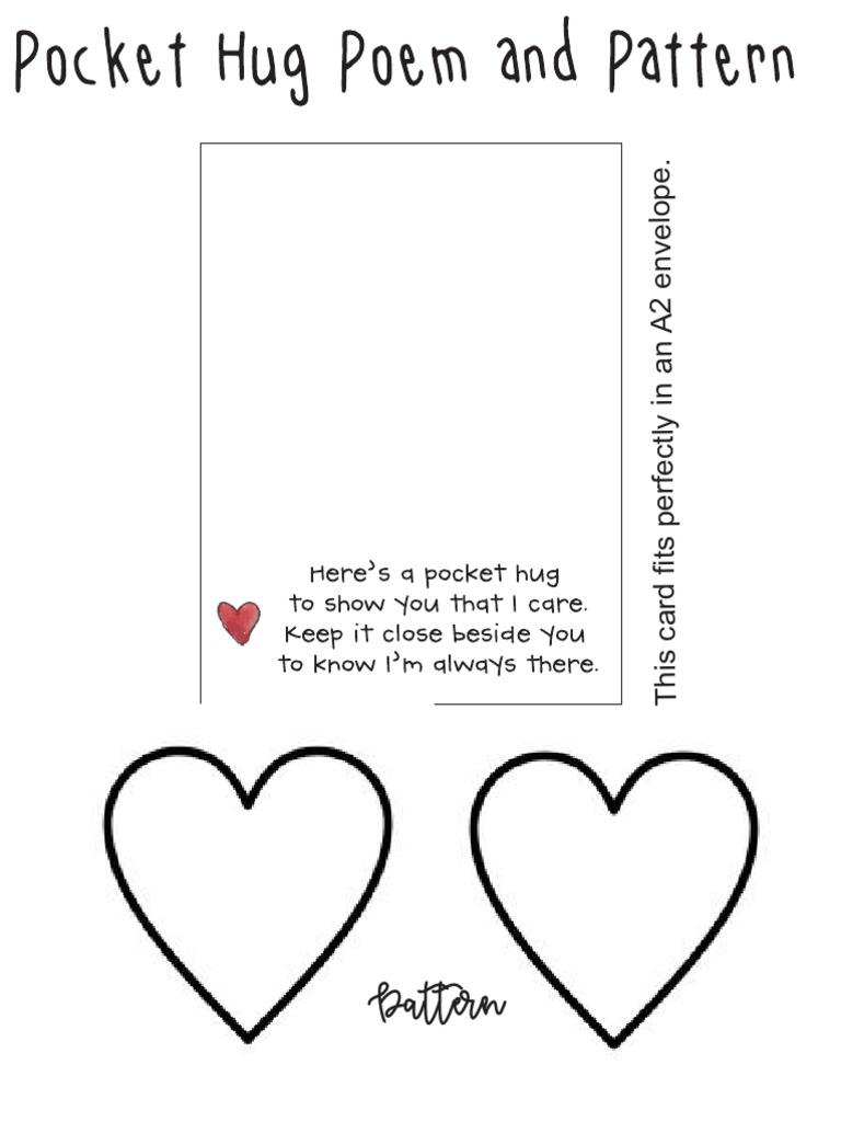 Free Printable Pocket Hug Poem | PDF