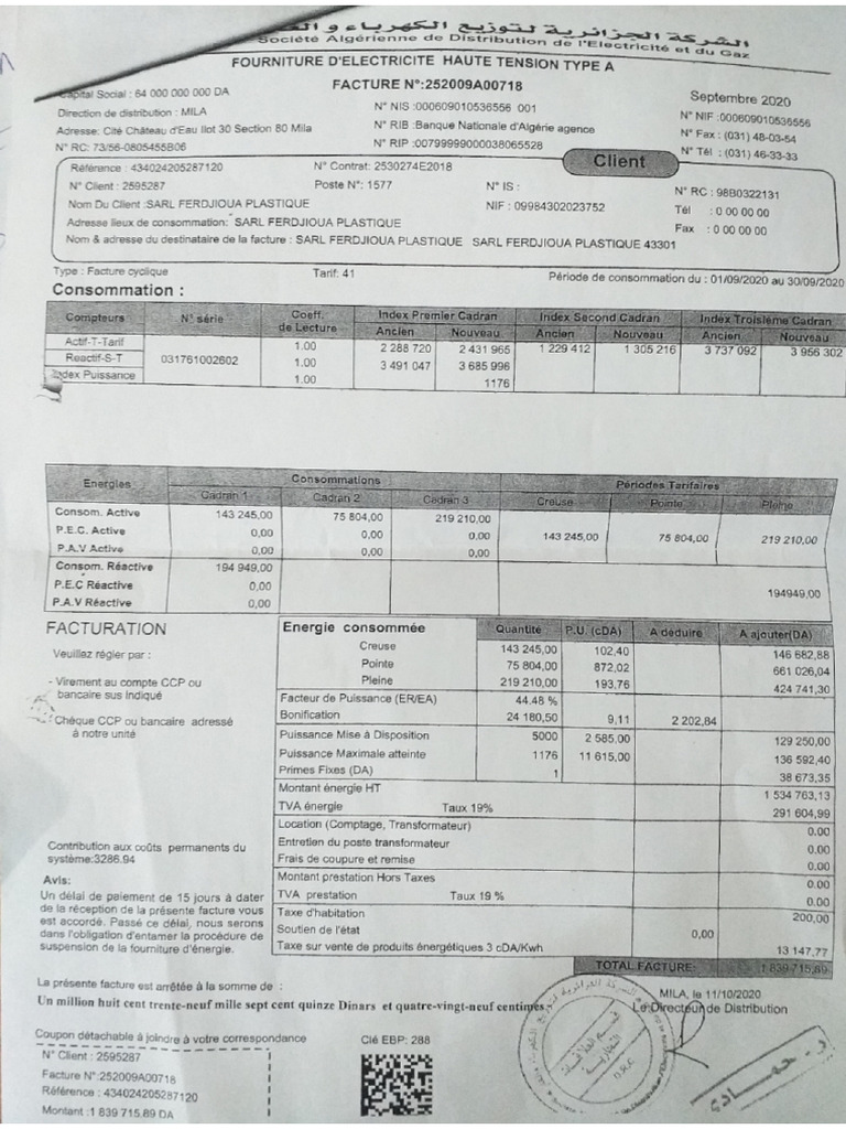 7 Facture Elec MT | PDF