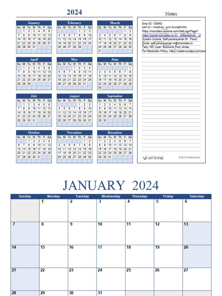 2024 Calendar | PDF | Cheque | Accounts Payable