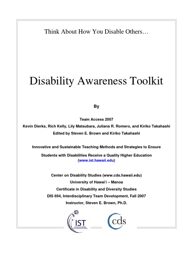 Disability Awareness Toolkit | Intellectual Disability | Disability