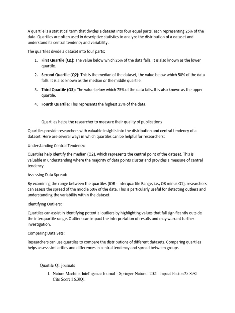 Quartile & List of Journals | PDF | Quartile | Cybernetics