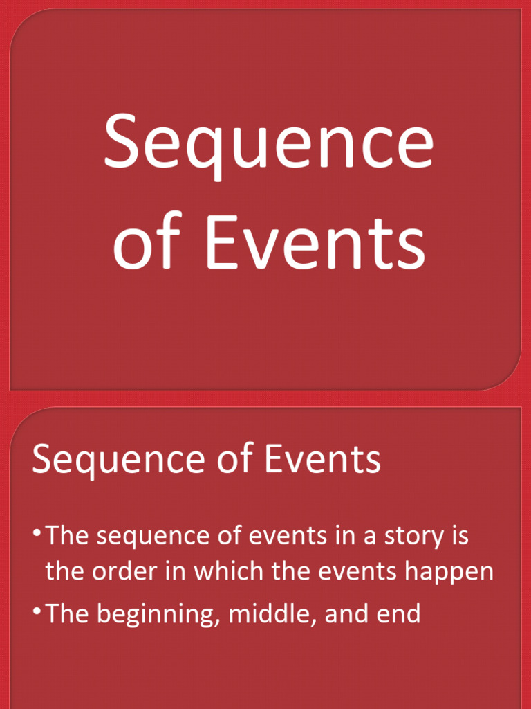 Sequence Events Pdf