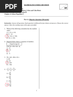 FORM 4 2022 - 2023 Term 1 Exam Paper - Mathematics | PDF | Area ...