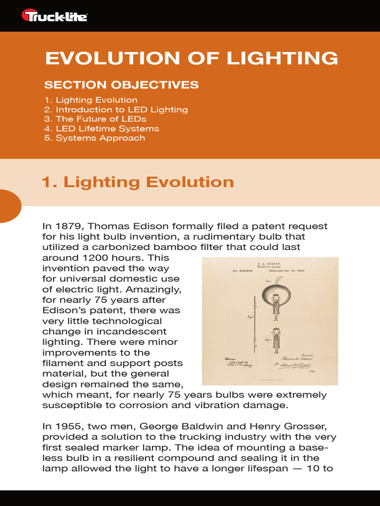 Evolution of Lighting | PDF | Incandescent Light Bulb | Light Emitting ...