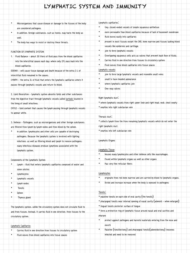 Lymphatic System | PDF | Lymphatic System | Immune System