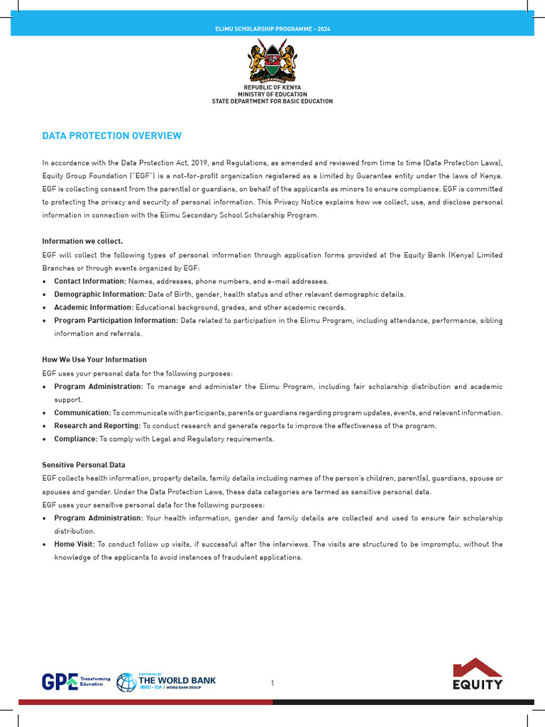 Elimu Scholarship Program - Application Form 2024 | PDF | Finance ...