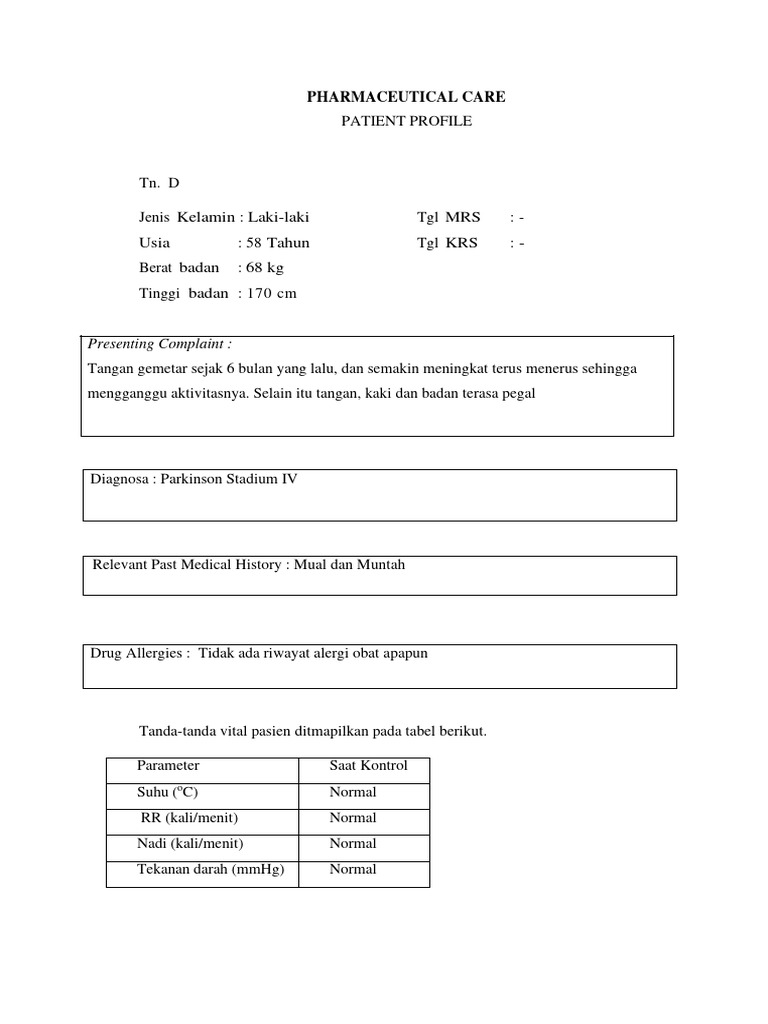 SOAP PARKINSON Fix | PDF