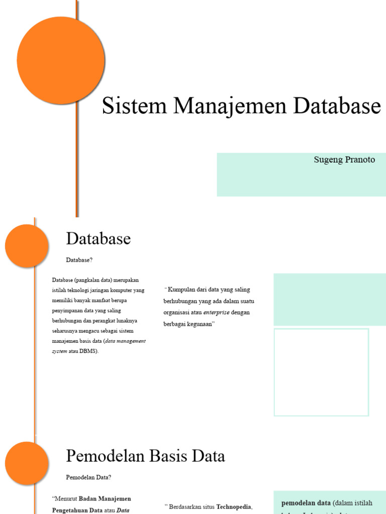 Sistem Manajemen Database | PDF
