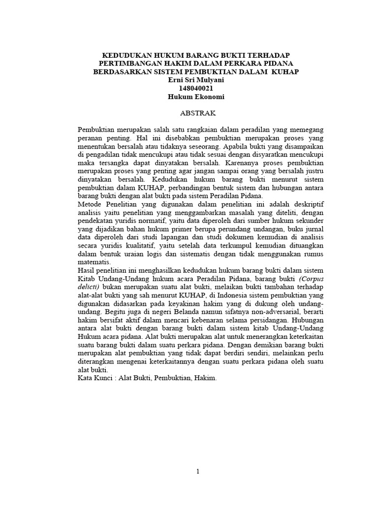 Erni Sri Mulyani - MIH | PDF