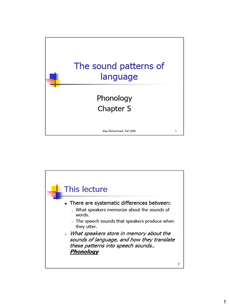 The Sound Patterns of Language | PDF
