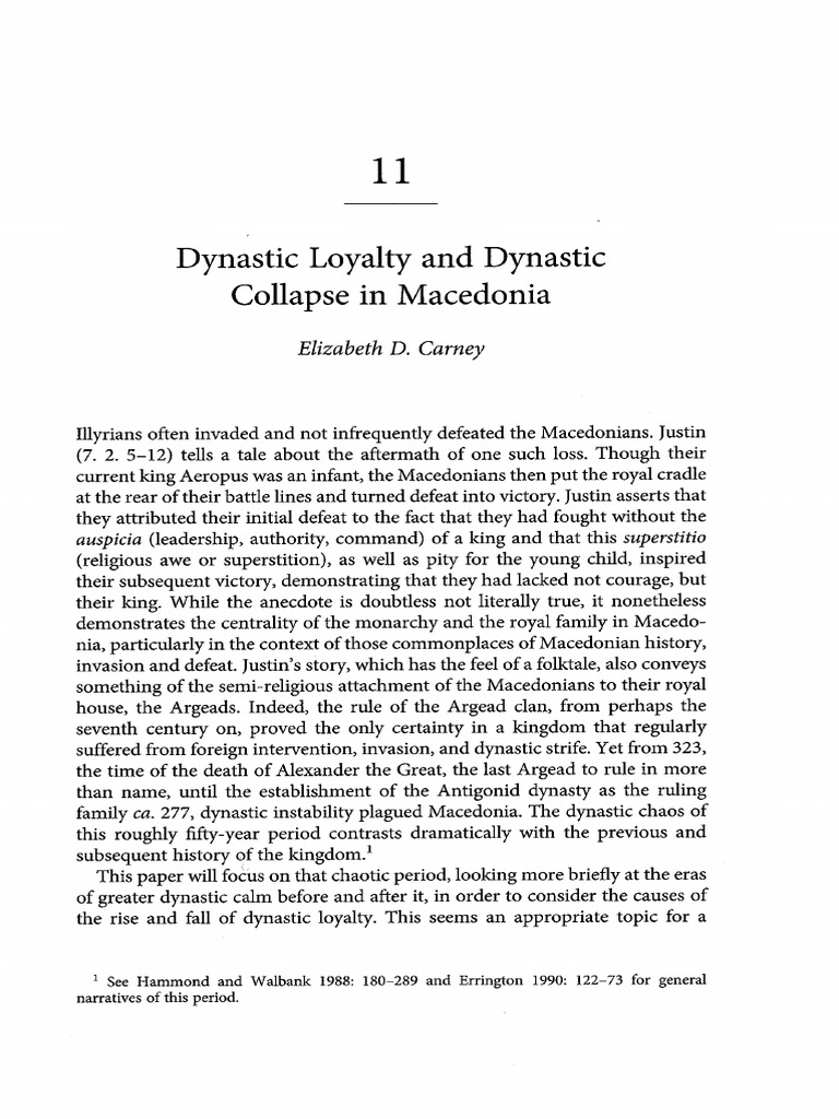Dynastic Loyalty and Dynastic Collapse I | PDF