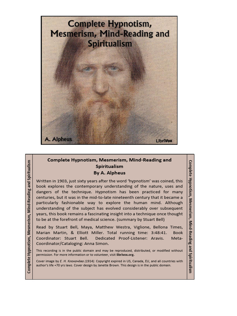 Complete Hypnotism Mesmerism Mind-Reading Spiritualism 1204 | PDF ...