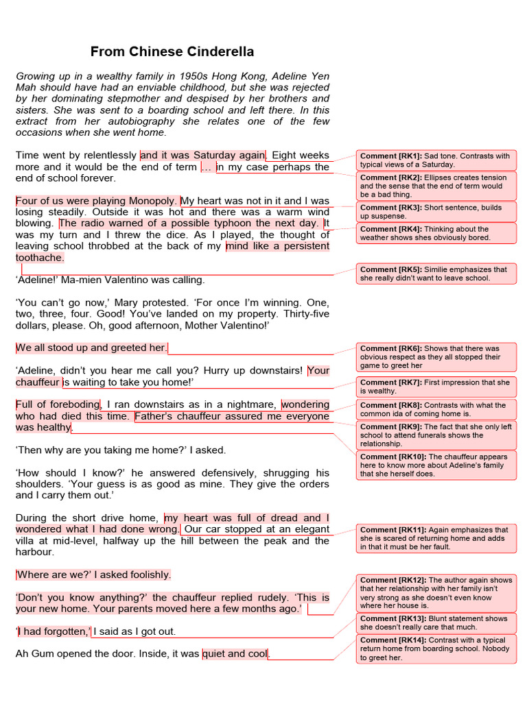 Chinese Cinderella Analysis 1 | PDF