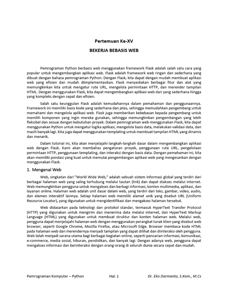 Tutorial Flask untuk Aplikasi Web | PDF | Komputer