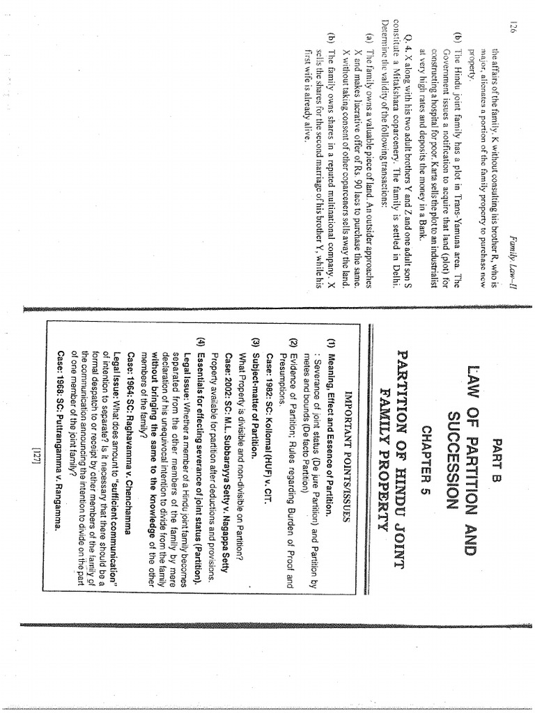 Partition of Hindu Joint Family Property | PDF Partition of Hindu Joint Family Property | PDF