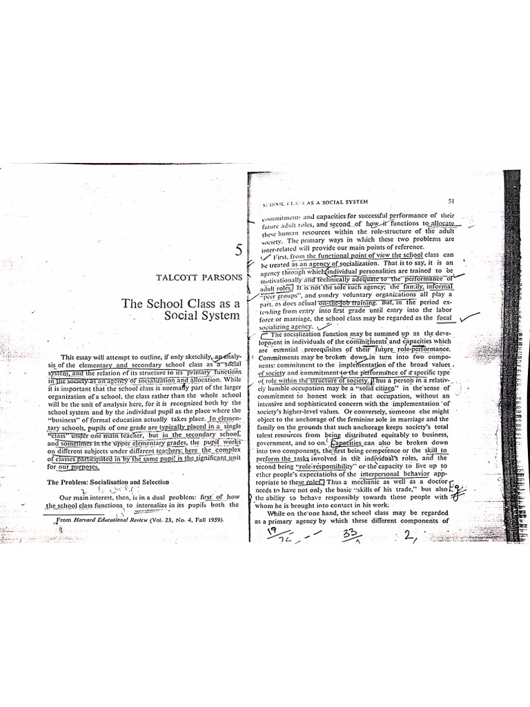 P2.the School Class As A Social System | PDF