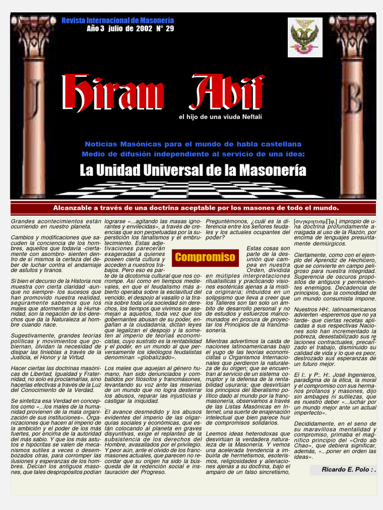 Revista Hiram Abif Nº 29 - Julio 2002 | PDF | Templo en jerusalén ...