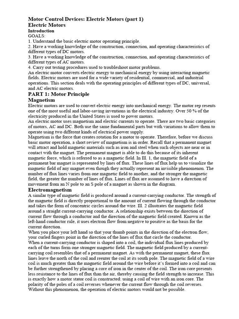Motor Control Devices | PDF