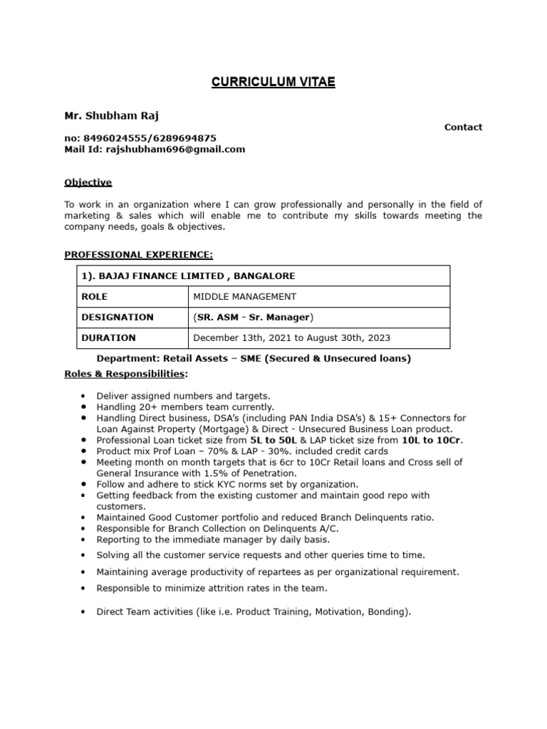 Shubham Resume - New | PDF