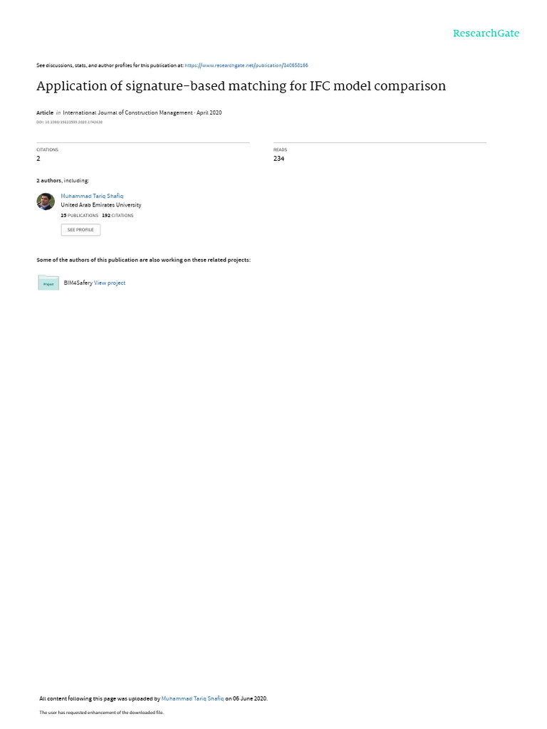 BB Matching For IFC | PDF