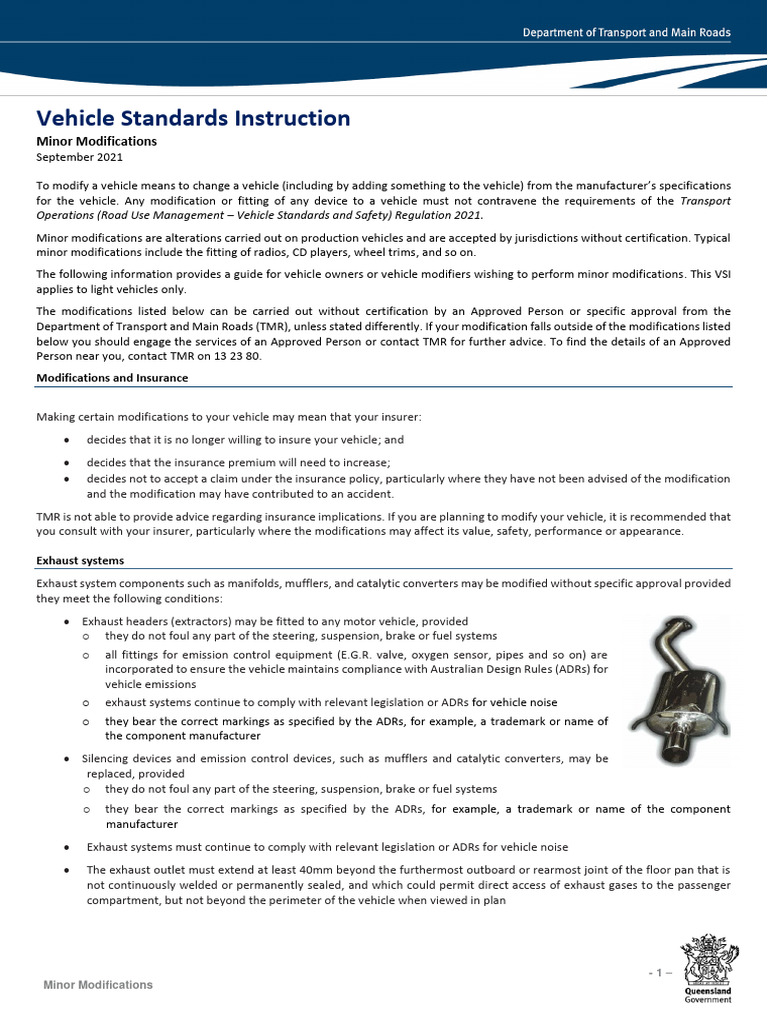 Minor Modifications - Sep21 Final | PDF | Tire | Headlamp