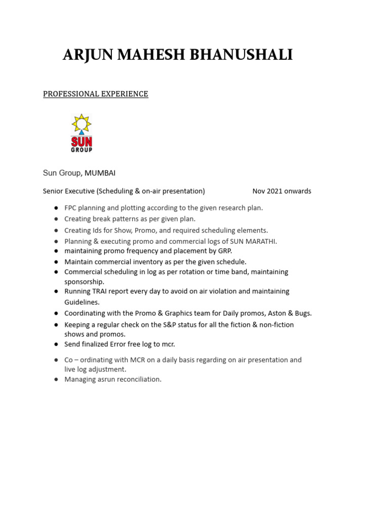 Resume Templete | PDF | Popular Culture & Media Studies | Social Media