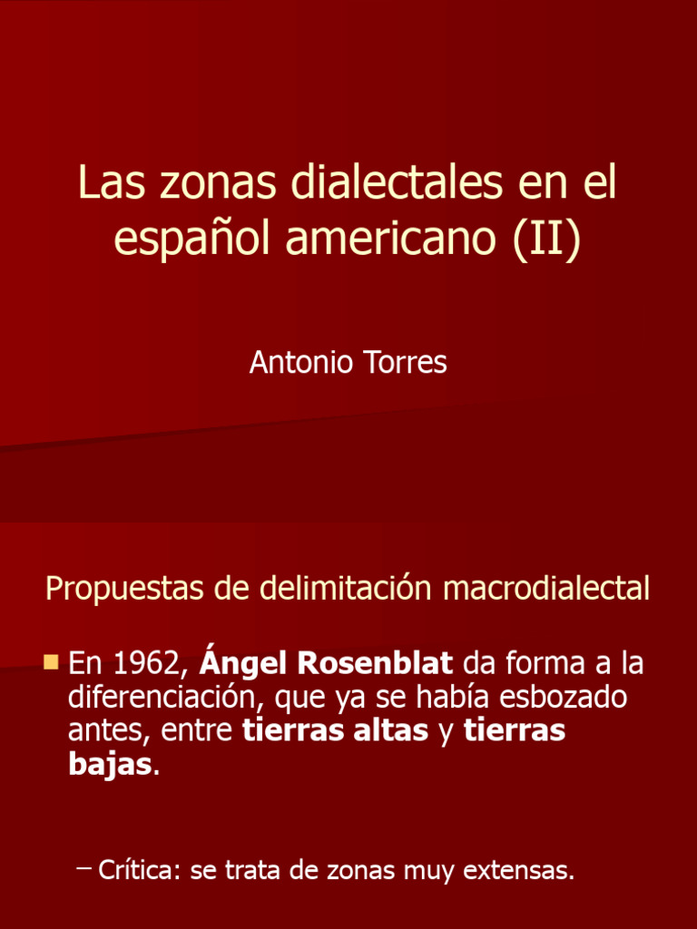Las Zonas Dialectales en El Español Americano (II) | PDF | Lingüística | Comunicación humana