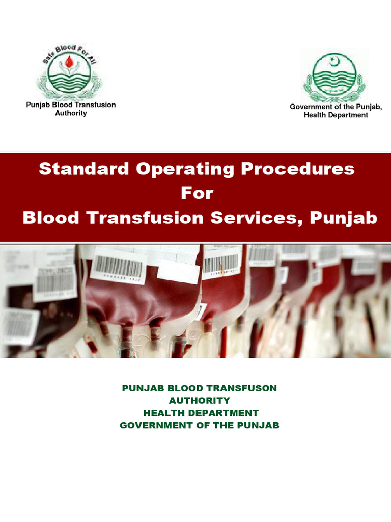 SOP For Blood Bank | PDF | Blood Donation | Hiv/Aids