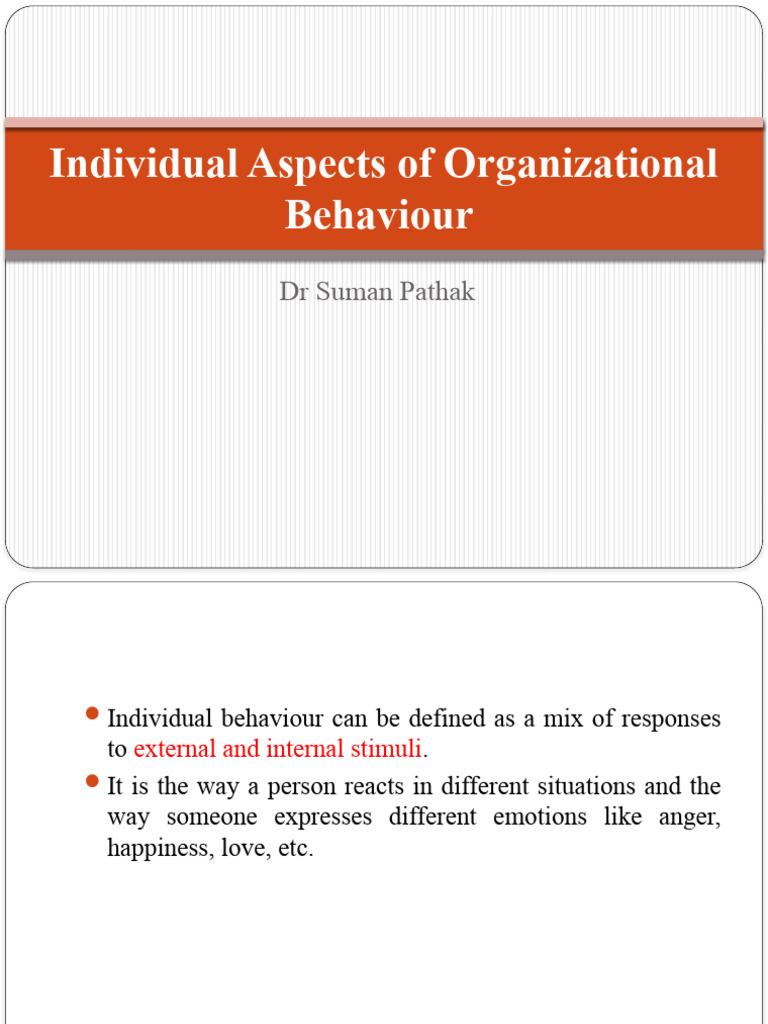 Individual Behaviour | PDF