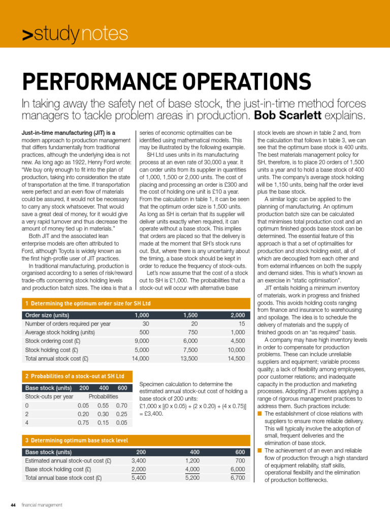 The Just-In-Time Method | PDF