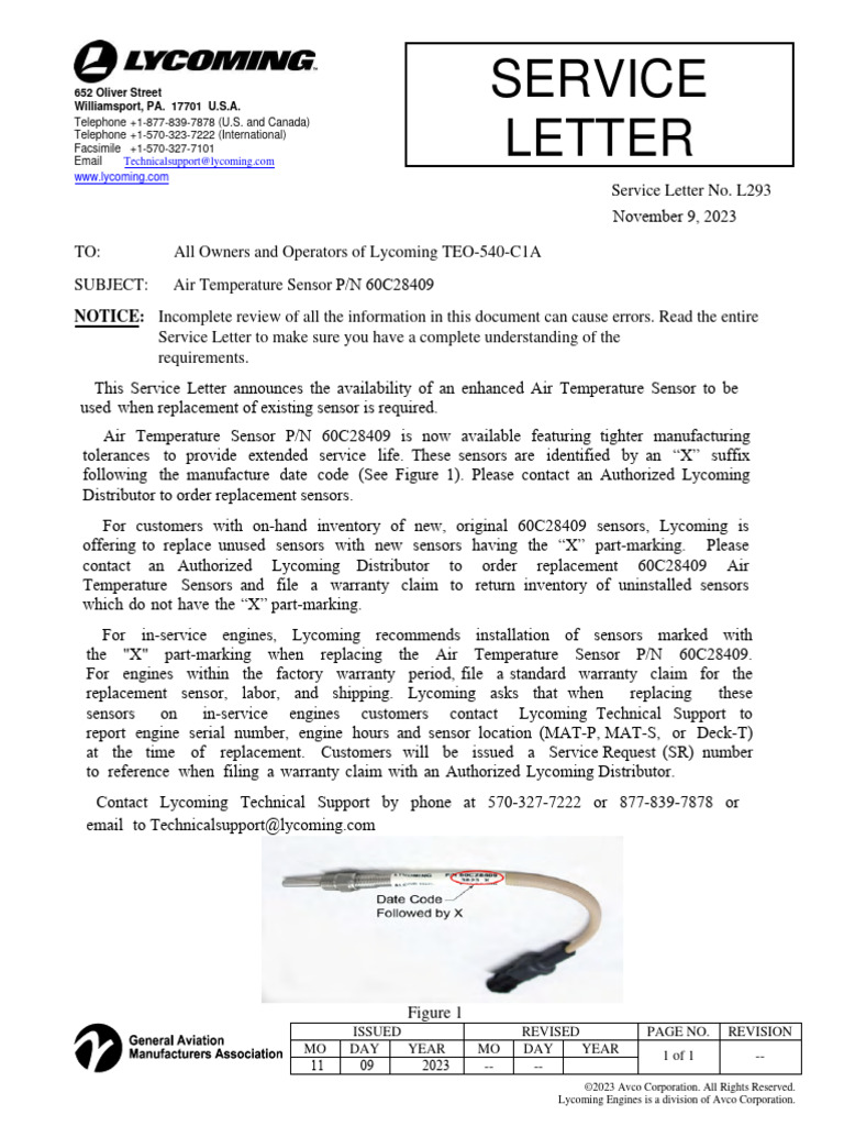 SL293 Air Temp Sensor Service Publication | PDF | Computing