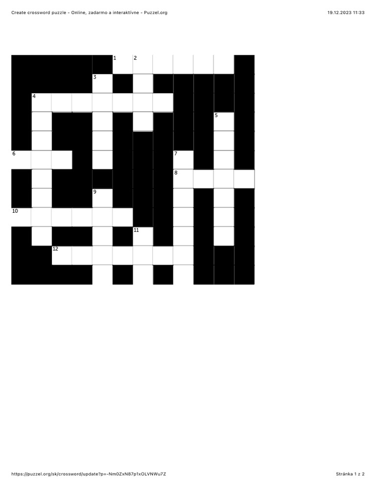 Create Crossword Puzzle | PDF