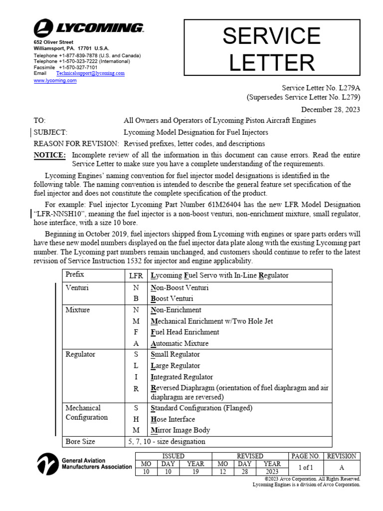 Sl279a Fuel Injector Model Designation Pdf Computing Engines