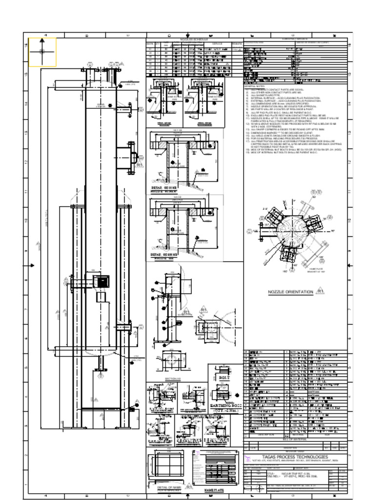 Nozzle Schedule for Vacuum Trap Pot | PDF | Pipe (Fluid Conveyance ...
