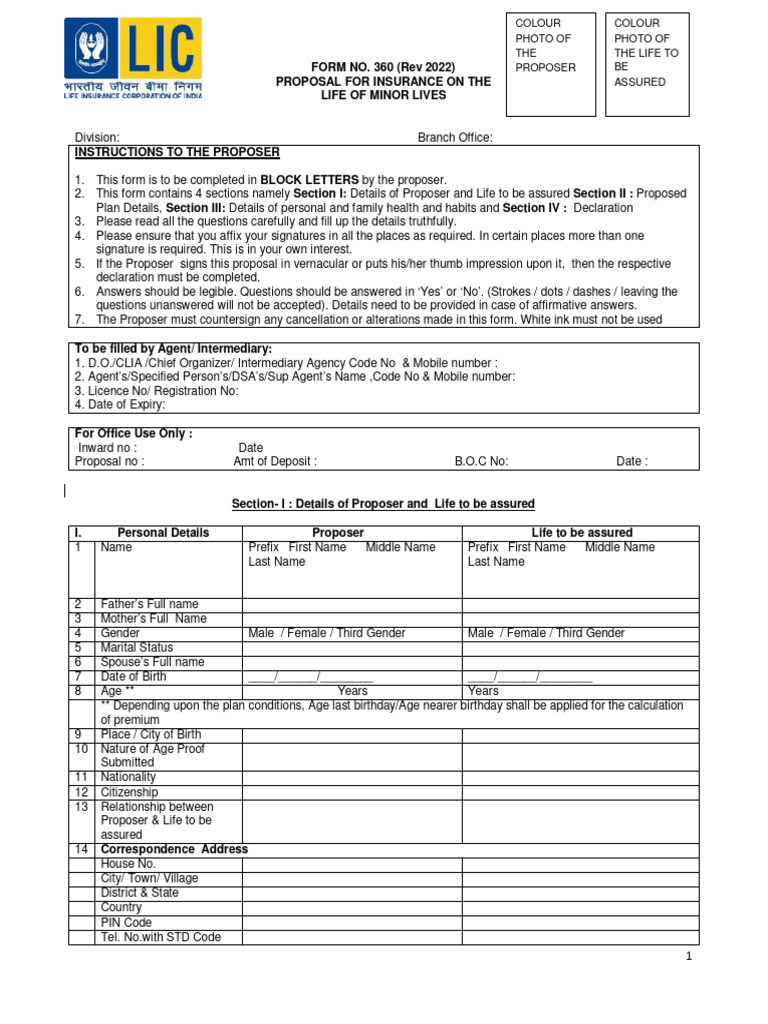 Proposal Form 360 | PDF