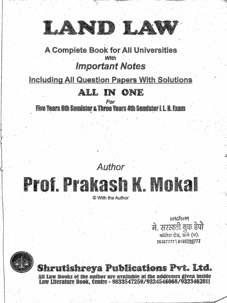 Mokal Land Law | PDF