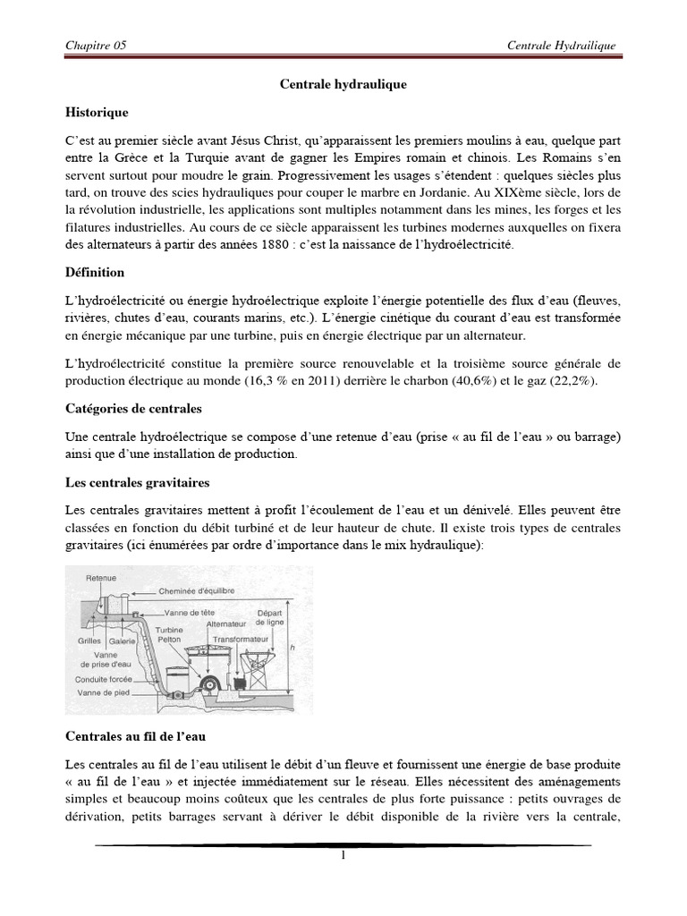 2.centrale Hydraulique | PDF