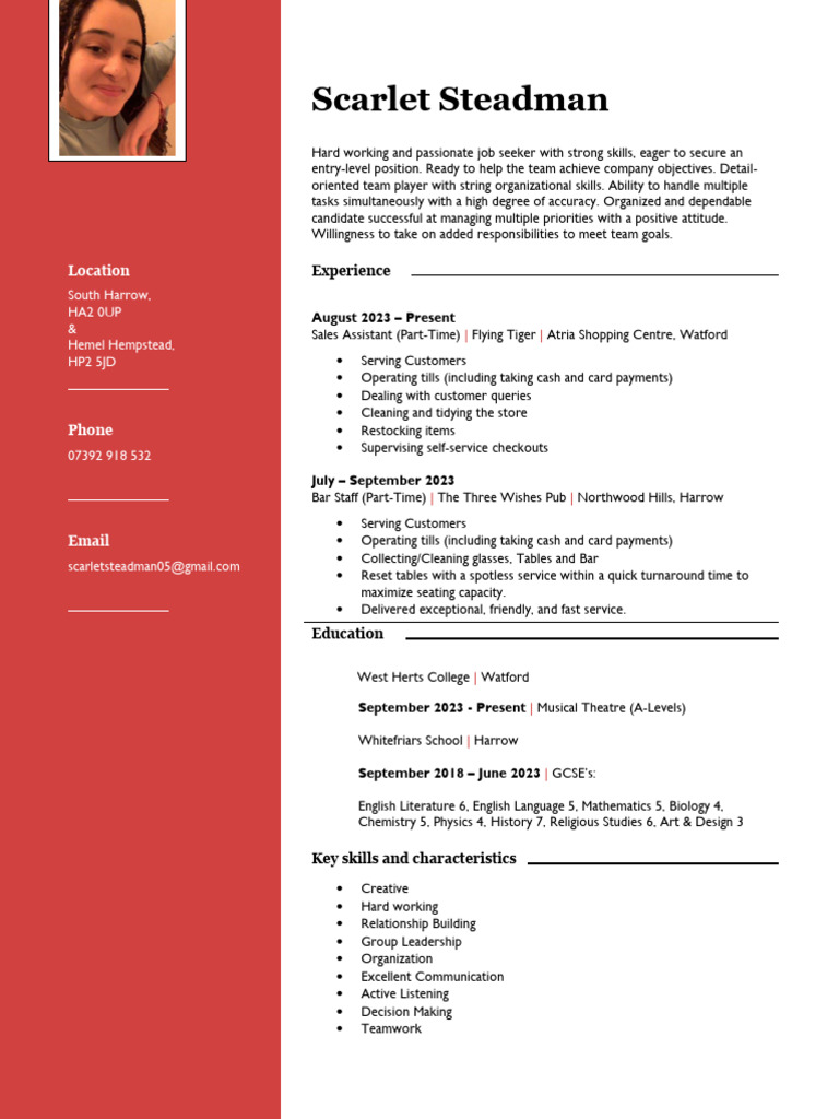 Scarlet Steadman CV 2023 | PDF | Business