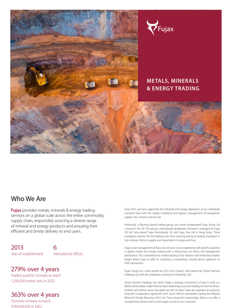 Fujax Brochure A4 | PDF | Logistics | Ore