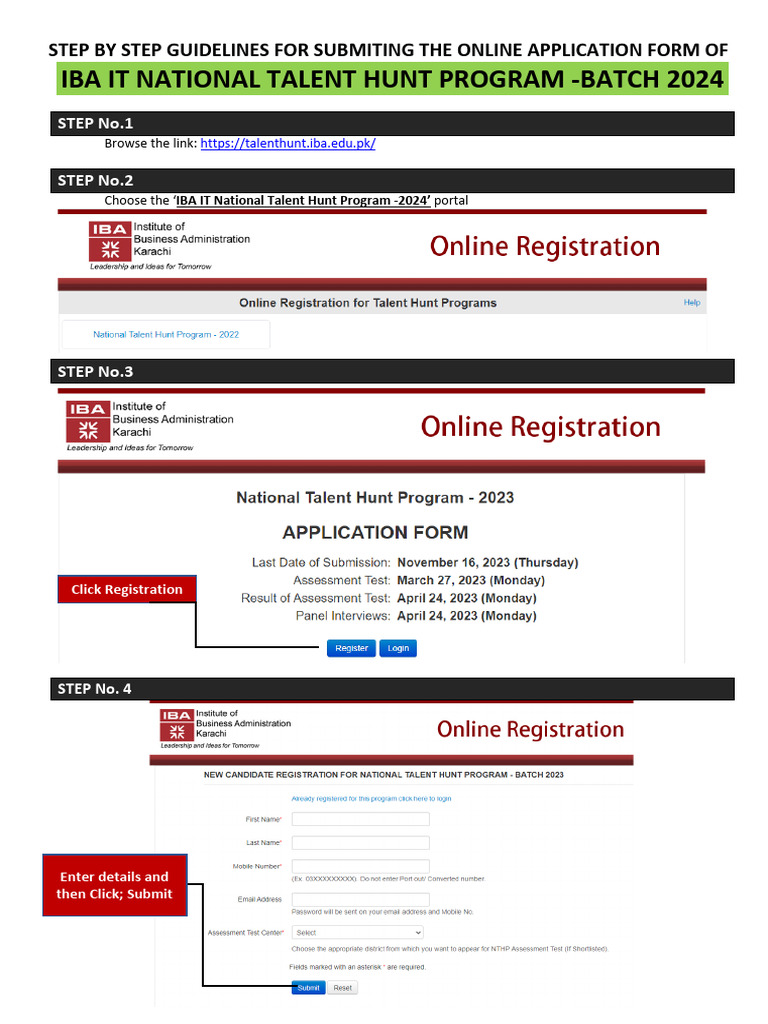 STEP-BY-STEP Guidelines - Revised - NTHP Batch 2024 | PDF